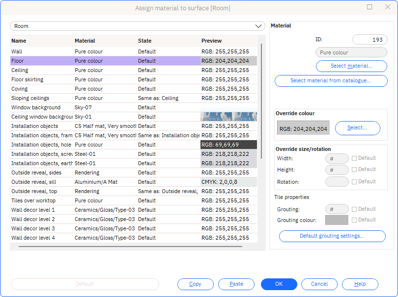 Assign material to surface – Winner Flex