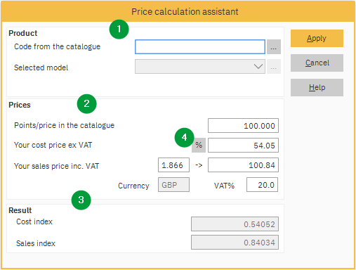 Price calculation assistant – Winner Flex